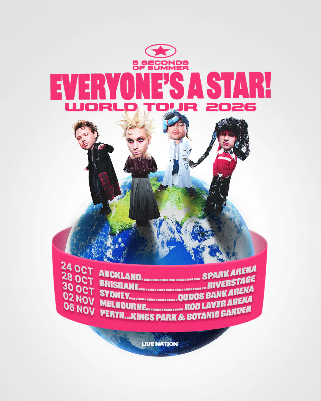 5 Seconds Of Summer Announce EVERYONE'S A STAR! World Tour 2026 | URBAN ...