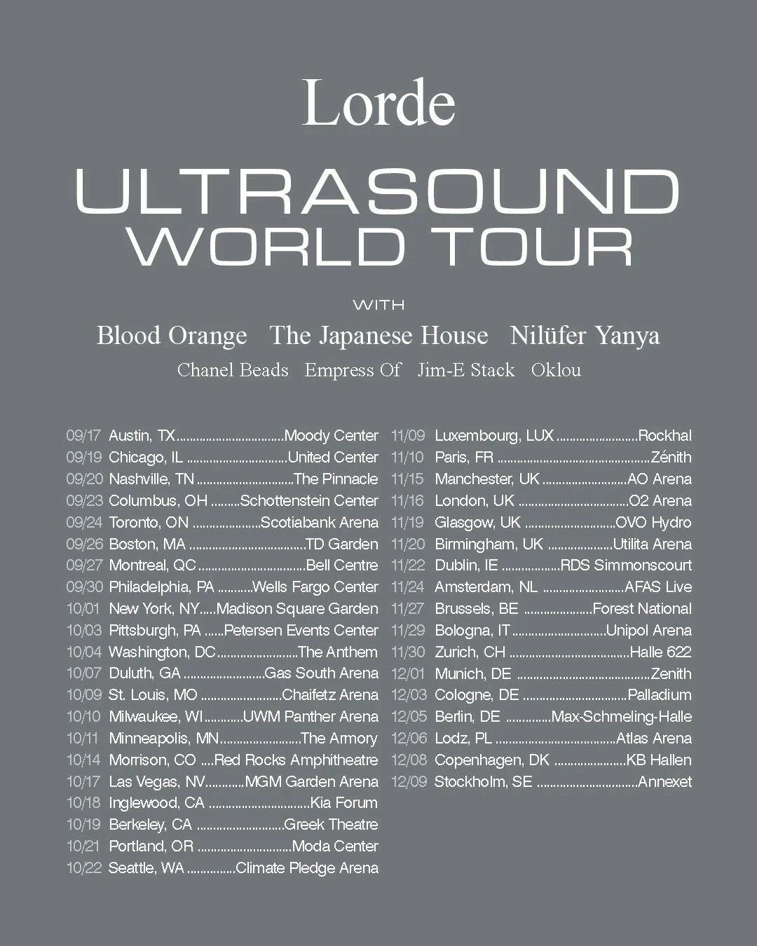 Lorde Has Announced A World Tour: When Will She Bring Ultrasound To ...