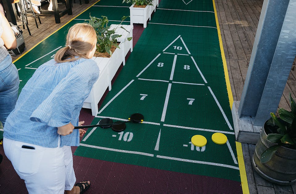 Challenge Your Mates To A Game Of Giant Shuffleboard At This Leafy ...
